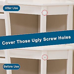 Aopin Screw Hole Stickers PVC Covers Self Adhesive, 21mm Decorative Stickers Screws Covers Caps Great for Wooden Furniture Wardrobe Cabinet Shelf Desk Plate 1 Sheet, PC-233