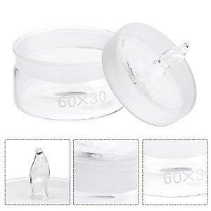 Scicalife Glass Weighing Bottle In Low Form with Interchangeable Ground Stopper Weighing Specific Gravity Bottle Laboratory Equipment 60 * 30mm