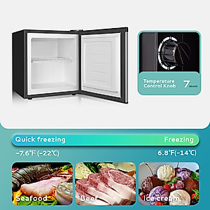 EUHOMY Mini Freezer Countertop,1.1 Cubic Feet, Single DoorCompact Upright Freezer with Reversible Stainless Steel Door & Hefty Load & Carry Heavy Duty Contractor Large Trash Bags, 42 Gallon, 26 Count