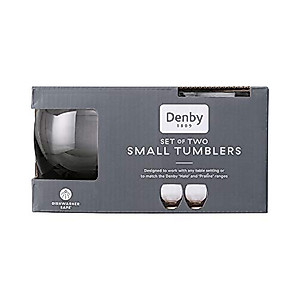 Denby Halo/Praline Glassware Tumbler, Small, 2-Pack