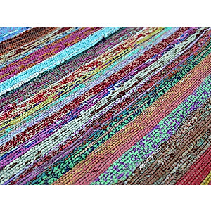 Handmade Braided Chindi Rug, Rag Rug, Area Rug, Carpet Rug, Runner Rug 3x5 Foot, 4x6 Foot, 5x7 Foot (3x5 Foot)