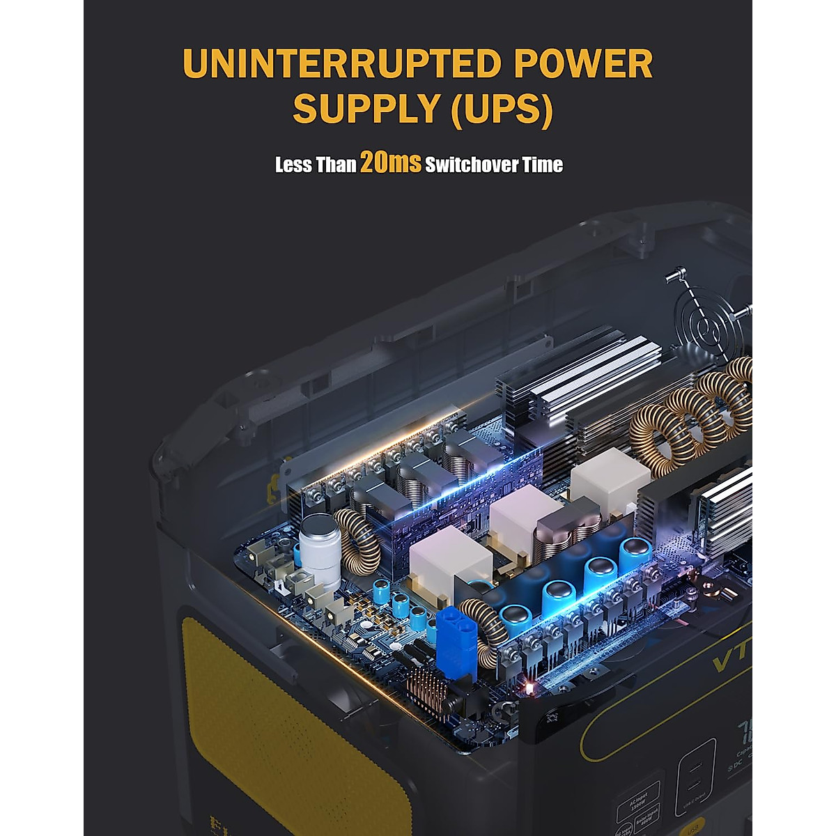 VTOMAN Solar Generator 1500W (3000W Peak) with 220W Solar Panel Included, 1548Wh LiFePO4 Power Station with 1500W AC Outlets, 100W USB Ports, 12V DC, for Home Electric Backup & RV/Van Camping