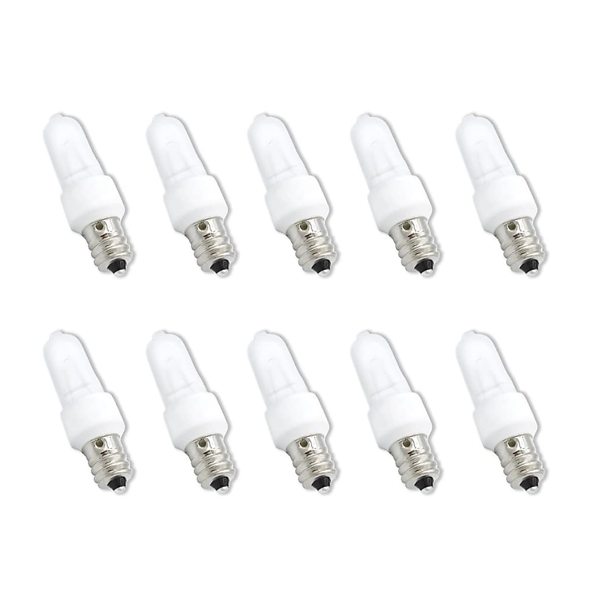 Technical Precision 60 Watt KX60FR/E12 JD Replacement Bulb 120V 60W T3 Krypton Replacement Bulb - Frosted - 2700K Warm White - 10 Pack