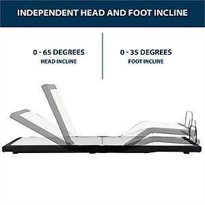 Blissful Nights z4 Adjustable Bed Frame for Storage Beds with Massage Anti-Snore, Zero G, USB Charging Station, Wireless Remote Head and Foot Incline and No Tools Required Assembly … (Queen)
