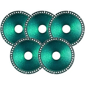 Mornajina ‎5 Packs 4-1/2" Indestructible Disc for Grinder, Indestructible Grinder Disc for Angle Grinder 7/8" (Model 115/125), Fit Smooth Cutting, Chamfering, Grinding of All Materials (Green)