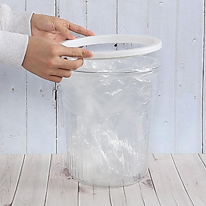 Waikhomes 4-Pack Clear Trash Can, Plastic Wastebasket 4 Gallon Round Garbage Container Bin Fits Under Desk/Sink/Cabinet