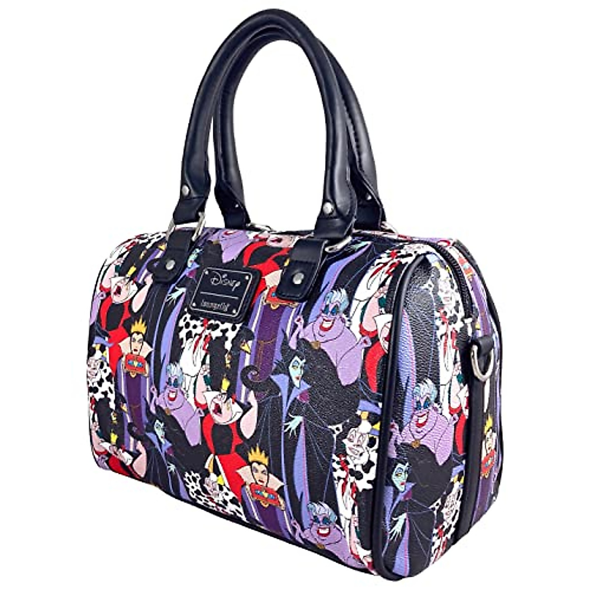 Loungefly Disney Villains Classic All Over Print Faux Leather Crossbody Handbag Purse