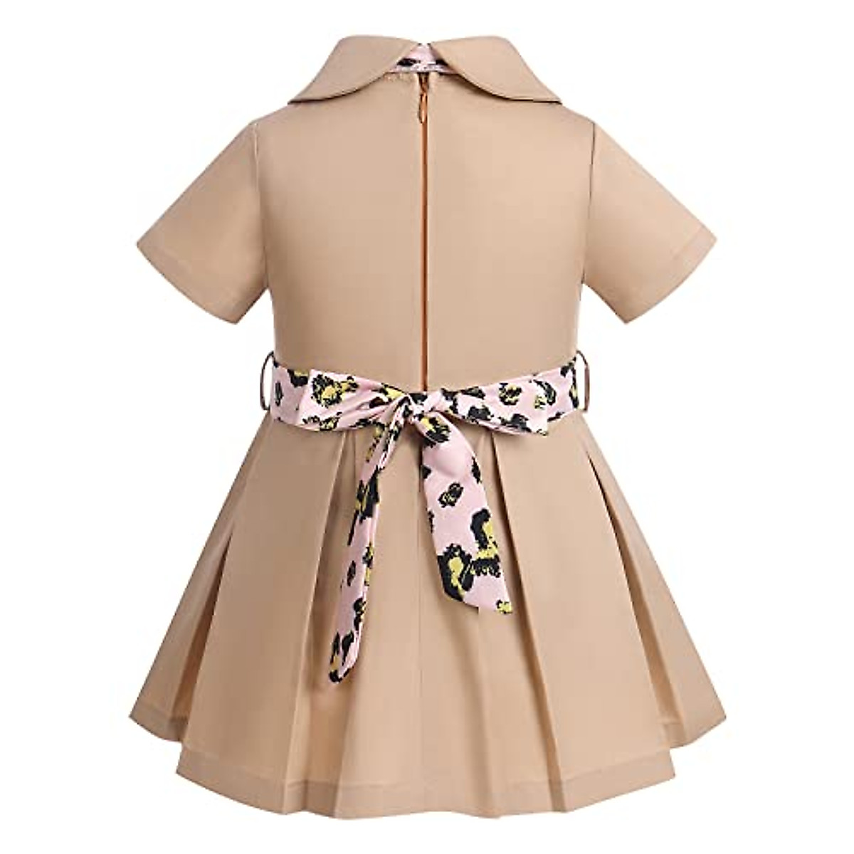 IBTOM CASTLE Wild One Birthday Decorations Girl, Jungle Theme 1st Birthday Supplies, Giraffe 1st Birthday Animal Where The Wild Thing Are Tutu Ruffle Dress Cake Smash Princess Photoshoot Khaki 2-3T