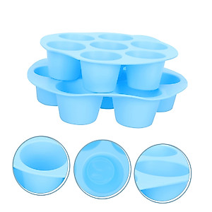 jojofuny 2pcs Air Fryer Mold Silicone Cake Baking Pans Silicone Chocolate Mold Silicone Cake Molds Baking Pans for Oven Donut Pans Frittatas Molds Baking Cup Mini