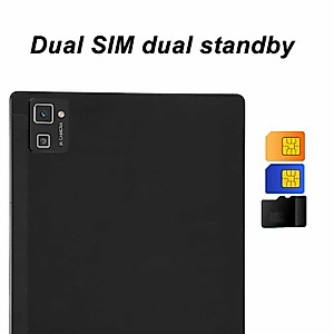 10.1 Inch Tablet,1960x1080 FHD Large Screen, MT6735 8 Core, 6GB RAM 128GB ROM, Dual 8MP+16MP Camera, 2.4G 5G WiFi 4G Gaming Tablet Support 4G Communication Network (Black)