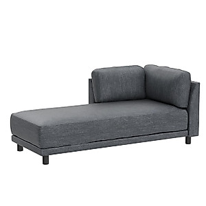 Christopher Knight Home Hyland Chaise Lounge, Charcoal + Black