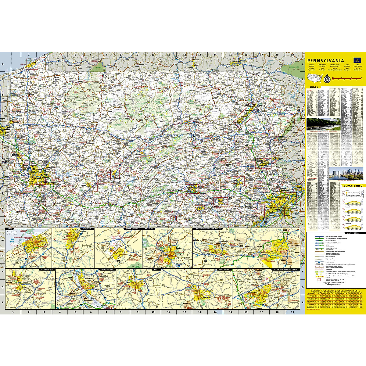 Pennsylvania Map (National Geographic Guide Map)