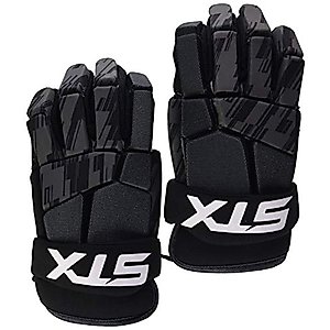 STX Lacrosse Stallion 75 Gloves, Black, Small, Pair