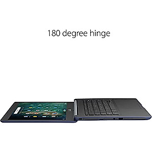 Newest ASUS 14" Rugged & Spill Resistant Chromebook, Education Edition, Military-STD Durability, Intel N3350, 4G RAM, 64G Space(32G eMMC+32G Card), WiFi, Bluetooth, Webcam, DarkBlue, Chrome OS, JVQ MP