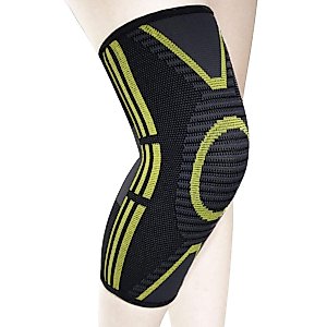 Compression Knee Sleeve, 1 Pair Best Knee Brace Support for Men & Women, Knee Support for Arthritis, ACL, Running, Pain Relief, Injury Recovery, Basketball and More Sports (2020)
