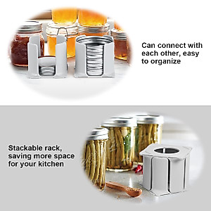 AIEVE Mason Jar Lid Organizer, 4 Pack Canning Lid Storage Rack for Storing Wide & Regular Mouth Lids and Rings