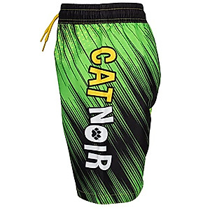 Miraculous Cat Noir Little Boys Pullover Swim Rash Guard Swim Trunks Green 5