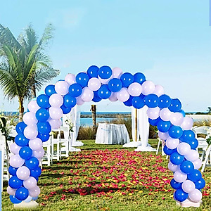 GBSAWER White Balloons w/Ribbon 100pcs 12 Inch White Latex Party Balloons for Birthday Wedding Bride Baby Shower Engagement Graduation Decorations