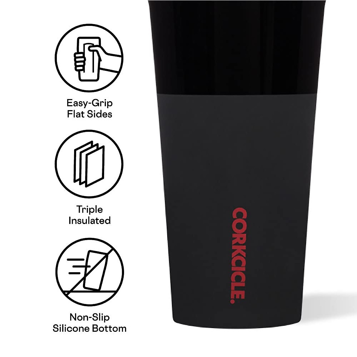 Corkcicle Disney Star Wars Tumbler Triple Insulated Stainless Steel Travel Mug, BPA Free, Keeps Beverages Cold for 9 Hours and Hot for 3 Hours, 16 oz, Darth Vader