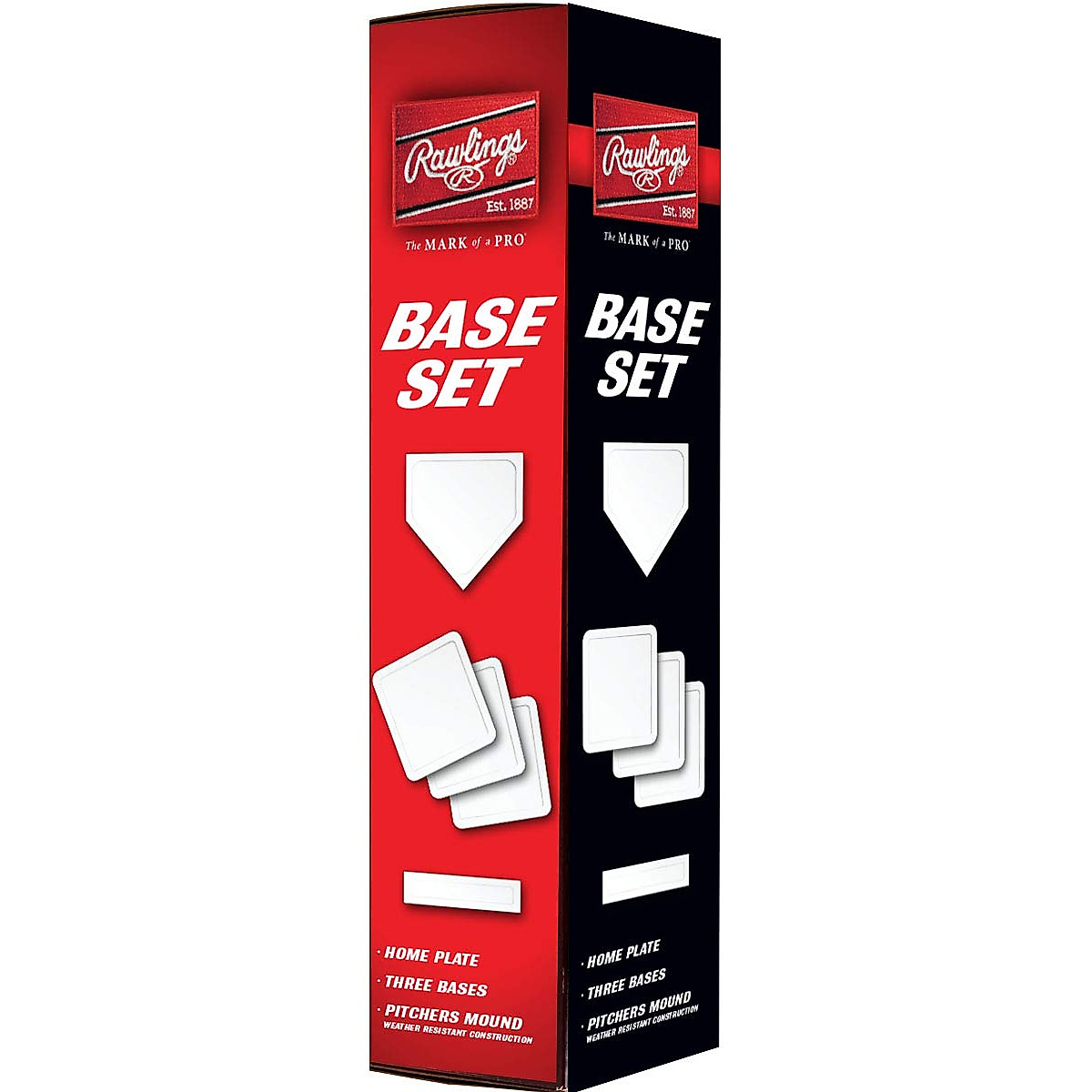 Rawlings | 5-Piece Throw Down Base Set | Pitcher's Mound, Home Plate & 3 Bases