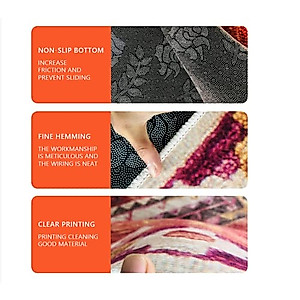 Large Area Rug for Living Dinning Room Outer Space Solar System Galaxy Nebula Planet Bedroom Rugs Study Room Floor Mat Non-Slip Carpet, 5' x 8'