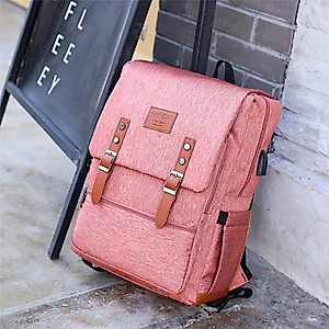 HFSX Vintage Backpack Men Women Business Travel Computer Backpack College Bookbag Stylish Water Resistant Vintage Backpack Fits 15.6 Inch Laptop