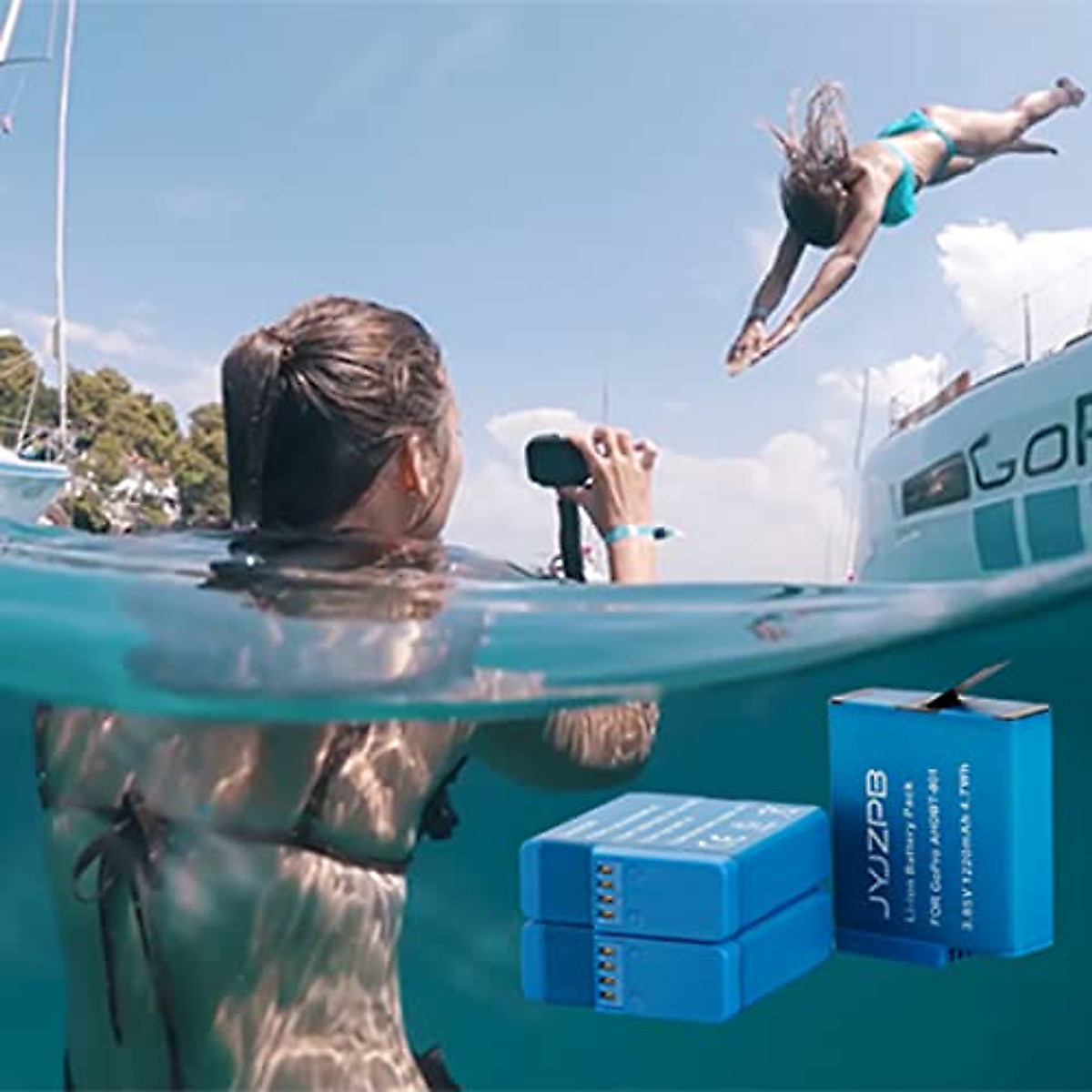 JYJZPB Replace Batteries for GoPro Hero 8 Battery, and Triple Fast Charger fit for GoPro Hero 8 Black Hero 7 Black and Hero 6 Black Camera(3 Pack Hero 8 Battery)