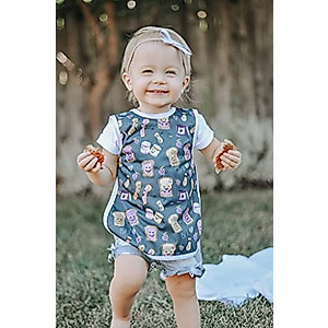 BapronBaby PBJ Pals Bapron - Soft Waterproof Stain Resistant Bib - Machine Washable - 6m - 5yr - (Sz Baby/Toddler 6m-3T)