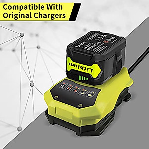 BiBiSi 6.5Ah P108 18 Volt Replacement Battery for Ryobi 18V Battery 2 Pack Cordless Tool Battery Packs Compatible with P102 P103 P104 P105 P107 P108 P109 P190 P122