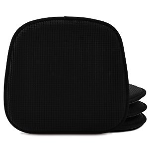 Shinnwa Dining Chair Cushions 4 Pack, Non Slip Indoor Chair Pads, U-Shaped Kitchen Seat Cushions, Set of 4, 15 x 16 Inches, Black