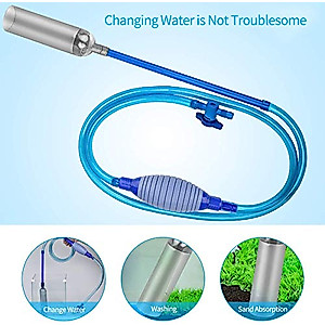 Number-One Fish Tank Cleaner, Aquarium Water Changer Gravel Filter Aquarium Siphon Vacuum Pump Water Changing Sand Washing Adjustable Water Flow with Inbuilt Strainer Outlet Valve Pumping Airbag