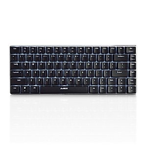 Qisan Gaming Keyboard Mechanical Wired Keyboard Blue Switch Backlight Keyboard 82-Keys Extreme Simple Design Black