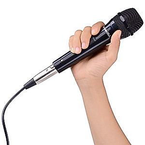Karaoke USA M189 Professional Dynamic Microphone (Detachable Cord), Black