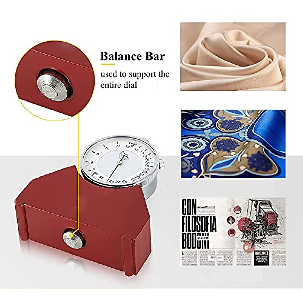 CGOLDENWALL High Precision Silk Screen Printing Tension Meter mesh Tension Meter Force Meter Tester Newton Tension Meter Gauge Measurement Tool in Silk Print 7-36N