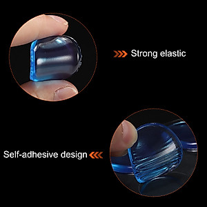 MECCANIXITY Drum Dampeners Gel Pads Silicone Drum Silencers Drum Dampeners Moon Gels Blue 31x25x2.8mm for Drums Cymbals Tone Control Pack of 6