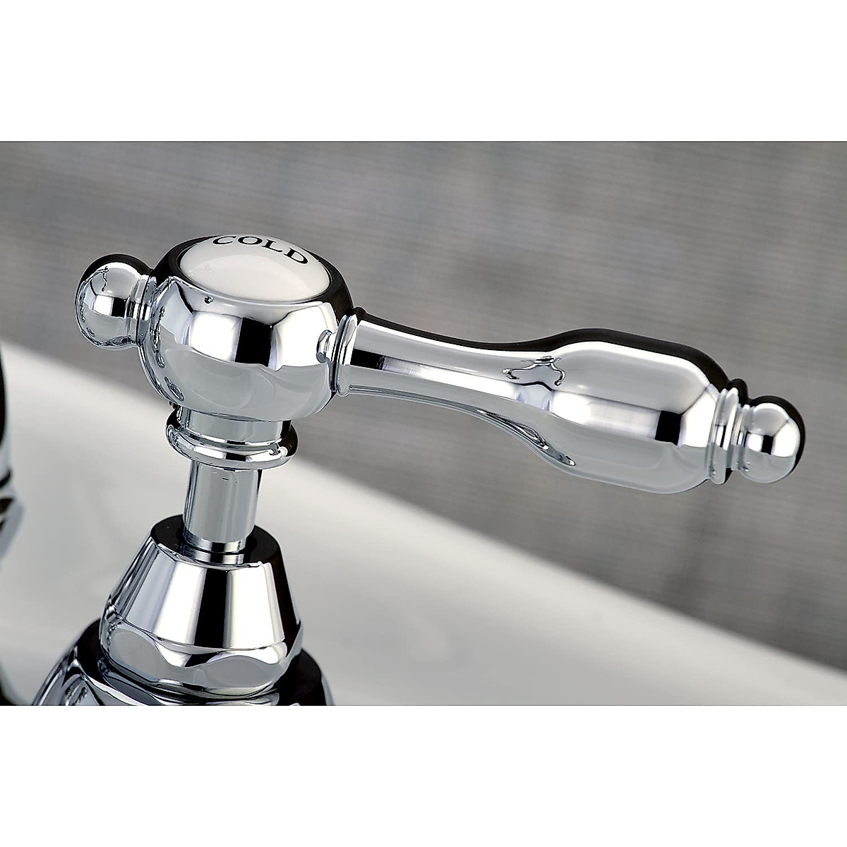 Kingston Brass KS7971TAL 4 3/4" in Spout Reach Bridge Lavatory Faucet with Brass Pop Up, Polished Chrome