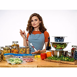 Pump-N-Seal Package #1 - Food Vacuum Sealing System | Vacuum sealing hand pump system | Seals jars, bags and bowls | Extends food freshness and taste | Compact design for easy storage | Fast and powerful vacuum | No batteries or power source required