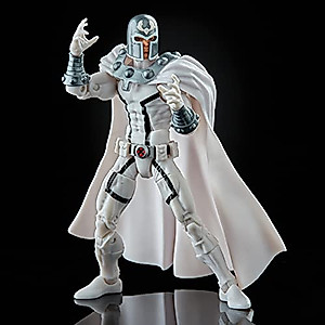 Marvel Hasbro Legends Series X-Men 6-inch Collectible Magneto Action Figure Toy, Premium Design and 2 Accessories, Ages 4 and Up, White