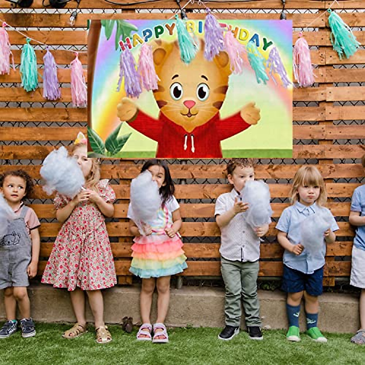 Cute Tigers Party Decoration Backdrop Banner Cartoon Tiger Photography Background 5x3Ft for Tiger Themed Kids Girls Boys Birthday Decor Baby Shower Party Supplies