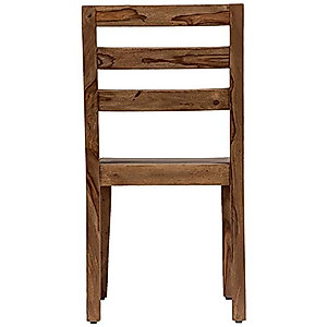 Hawthorne Collections 18" Modern Solid Sheesham Wood Dining Chair in Mahogany