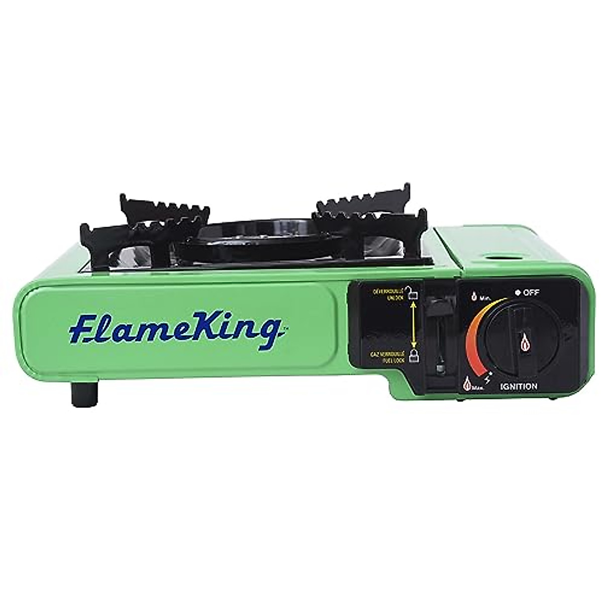 Flame King YSNVT-505 Dual Fuel Butane & Propane Gas Camping Stove with Single Burner, Portable and Great for Outdoor Cooking, Backpacking