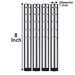 8" Chrome Wire Shelf Posts Pack of 4 Posts | Heavy Duty | Utility Shelving Units - Commercial Wire Shelf Shelving Posts Adjustable shelving Restaurant Organization Shelving Unit for Commercial Use