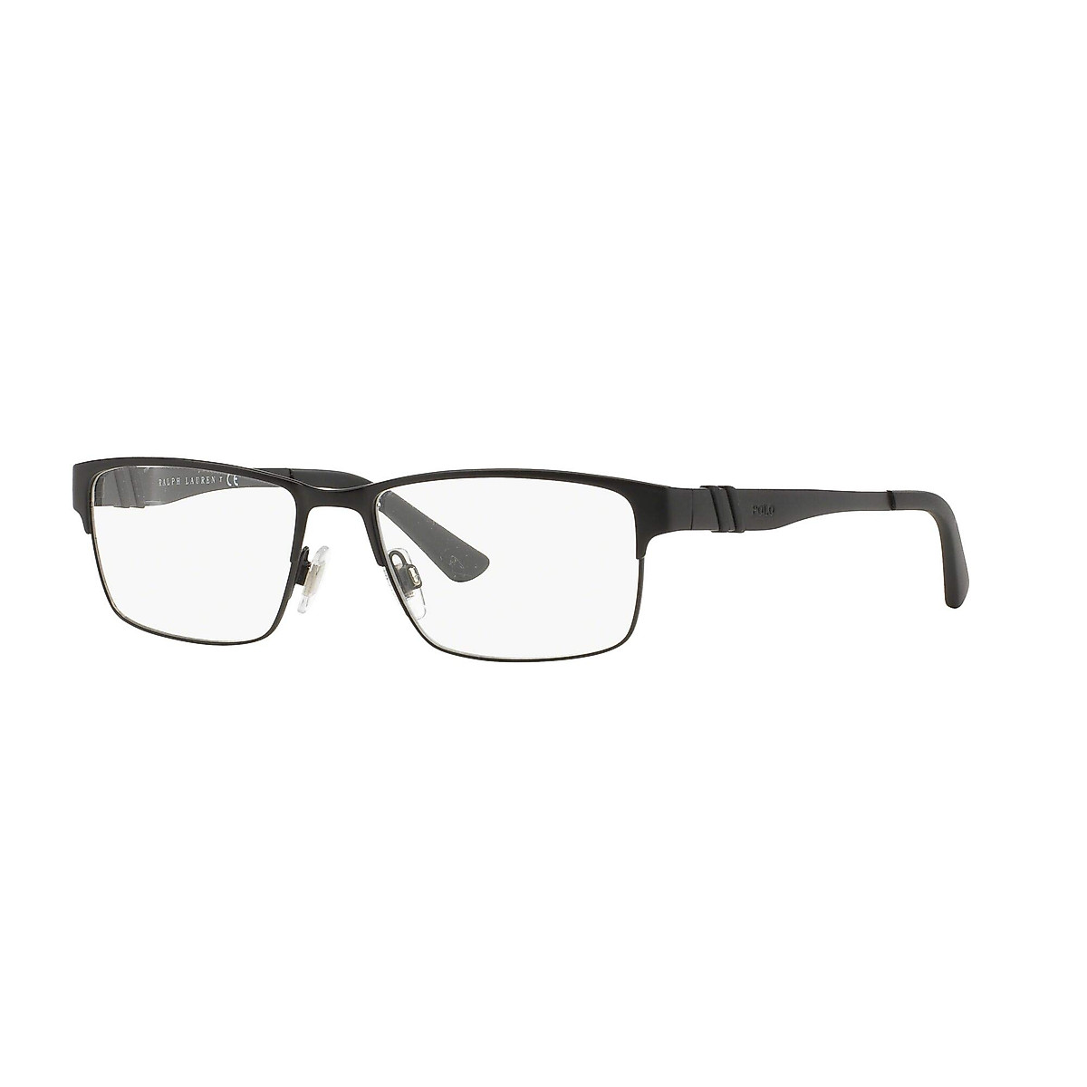 Polo Ralph Lauren Men's PH1147 Rectangular Prescription Eyewear Frames, Matte Black/Demo Lens, 56 mm