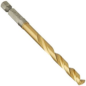 Milwaukee Electric Tool 48-89-4612 Twist Impact Drill Bit, 15/64" Diameter x 4.13" L, 2-11/32", 1/4" Hex Shank, 135 Degree