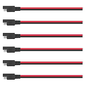 6 PCS 14 AWG 13 inch SAE Connector Extension Cable (6PCS)
