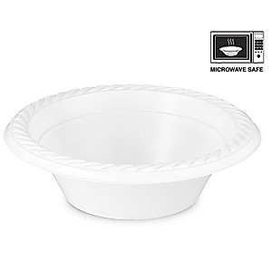 Basix 12 Ounce Disposable Bowls Microwave Safe 100 Count White
