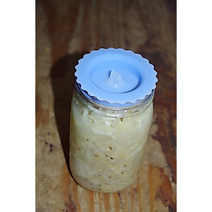 Mason jar Silicone Lid and Silicone duck bill check valve Airlock, Fits Regular and Wide mouth Mason jars. Made from 100% silicone, Great for fermenting. 4 Pack. Not made for canning.