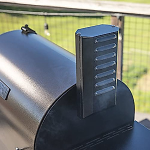 Monument Grills 85030 Wood Pellet Grill and Smoker for Outdoor Cooking, with chimney, Bronze