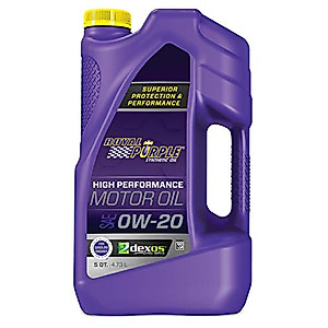 Royal Purple ROY51020 API-Licensed SAE 0W-20 High Performance Synthetic Motor Oil - 5 qt.