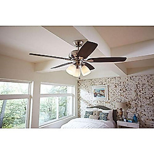 Hampton Bay Rockport 52 in. LED Brushed Nickel Ceiling Fan 51750 /1001673208